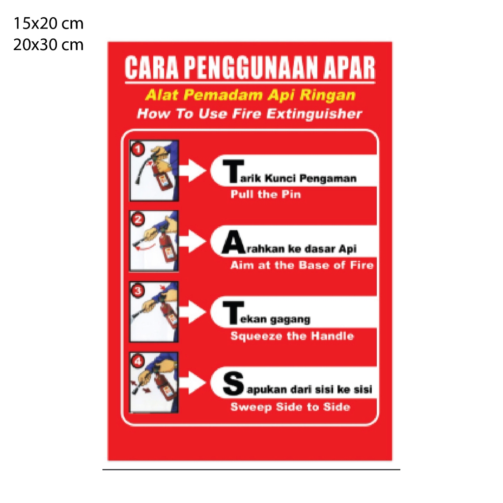 Jual sign sticker cara penggunaan APAR Stiker Anti Air | Shopee Indonesia