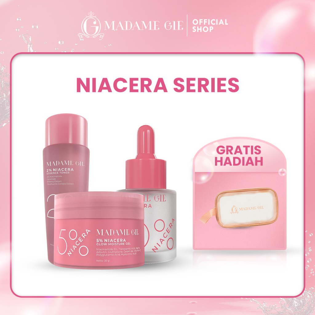 Jual [GRATIS POUCH] Madame Gie Niacera Bundle All in 1 Skincare Complete Mencerahkan Wajah ...