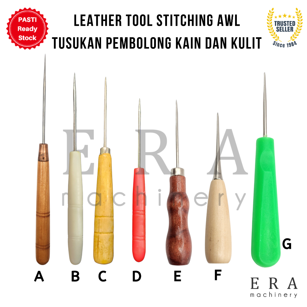 Jual Leather Tool Stitching Awl Alat Tusukan / Pembolong 3mm Tusukan ...