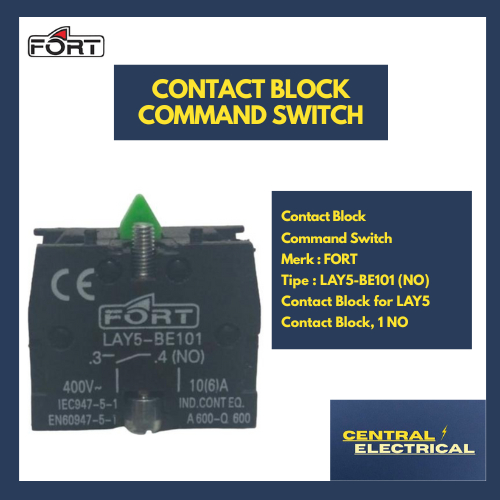 Jual FORT Contact Block LAY5 merk FORT tipe LAY5-BE101 (NO) / LAY5 ...