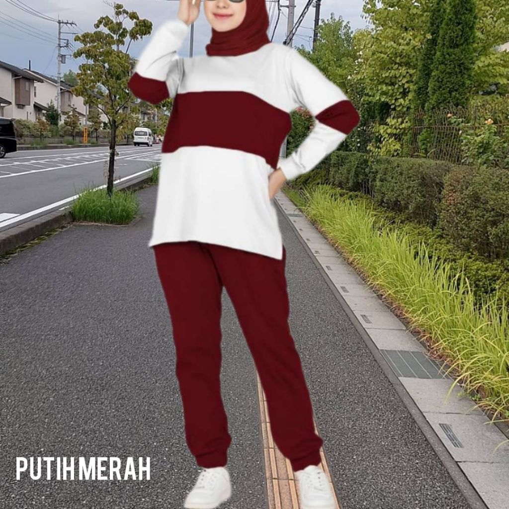 Jual Training Baju Setelan Olahraga Senam Wanita Training Set Combi ...
