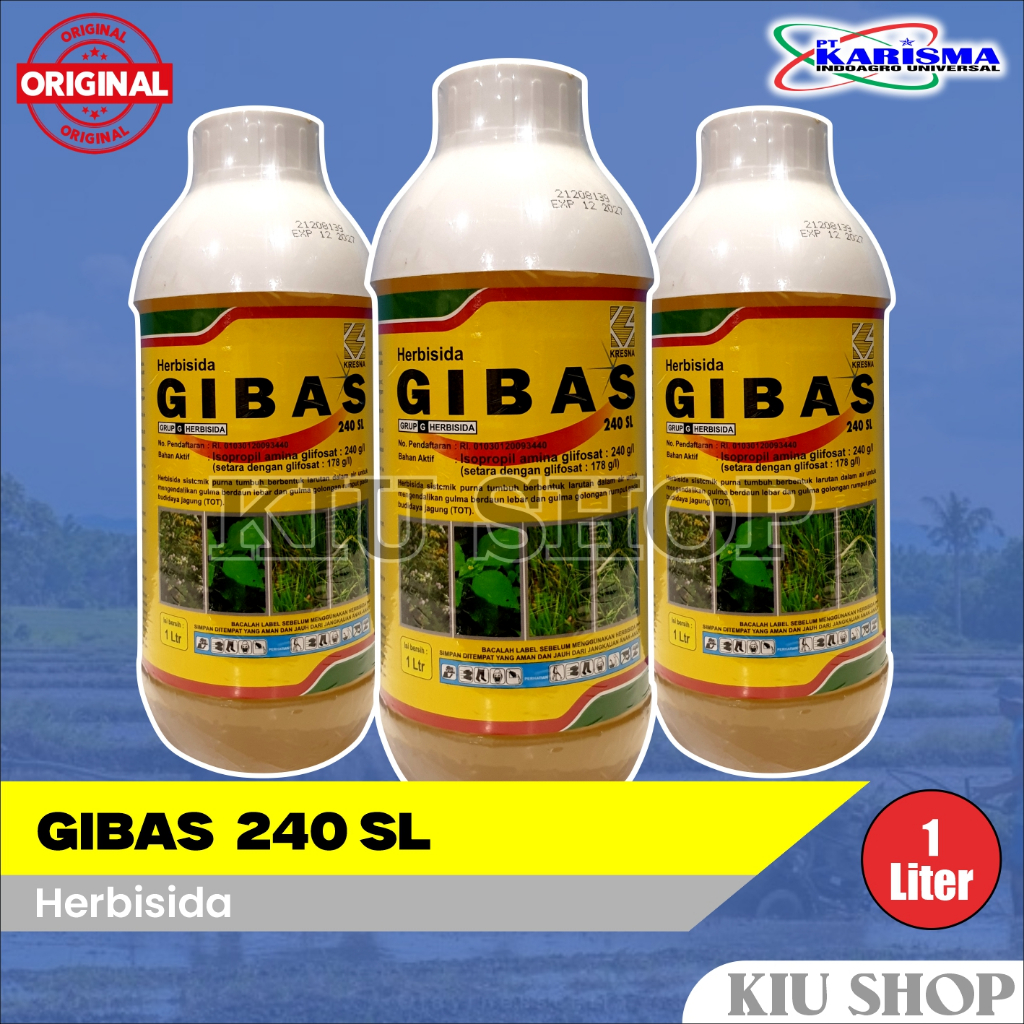 Jual Grosir / GIBAS 240 SL - 1 Liter / Herbisida Gibas Basmi Gulma ...
