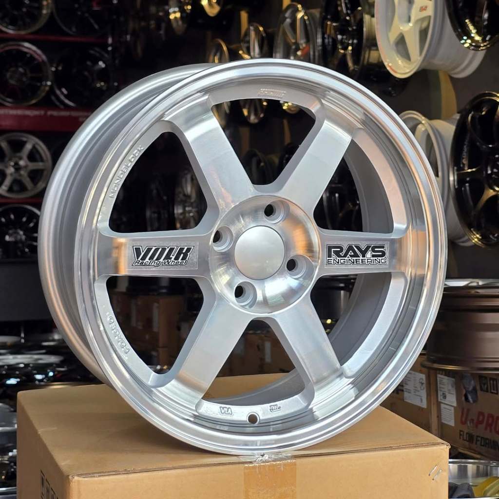 Jual Velg Volk Rays Te37 Polish Ring 16 Lebar 7 ET 38 PCD 4x100 Velg ...