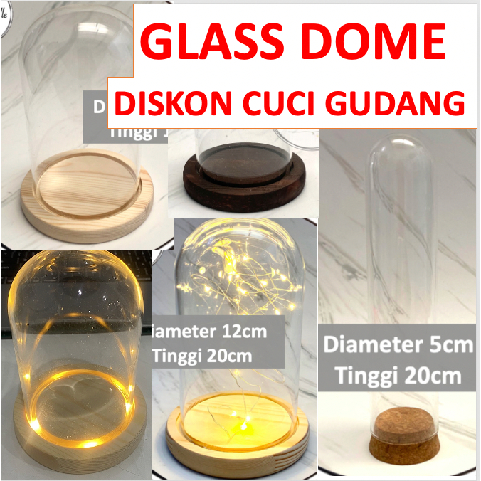 Jual Glass Dome Kosong Tabung Besar Kubah Kaca Kosong Bola Kaca ...