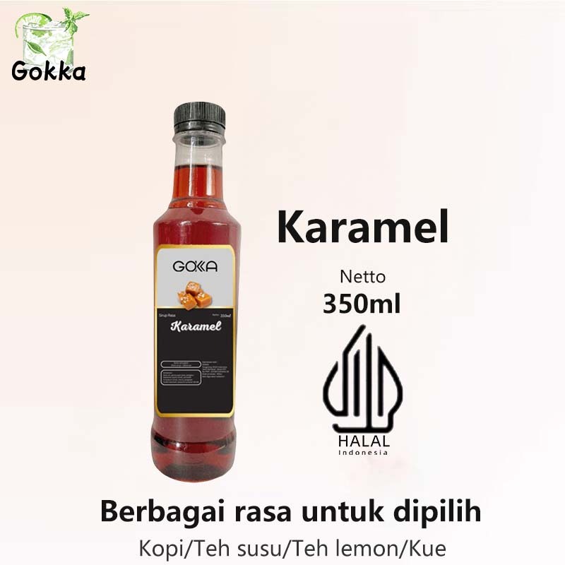 Jual GOKKA Caramel Syrup 350ml Sirup Flavoured Minuman Bartender Kopi ...