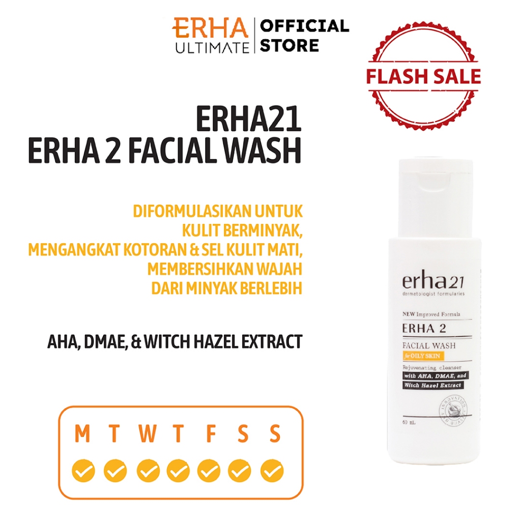 Jual Erha21 DF Erha 2 Facial Wash for Oily Skin 60 ml | Shopee Indonesia