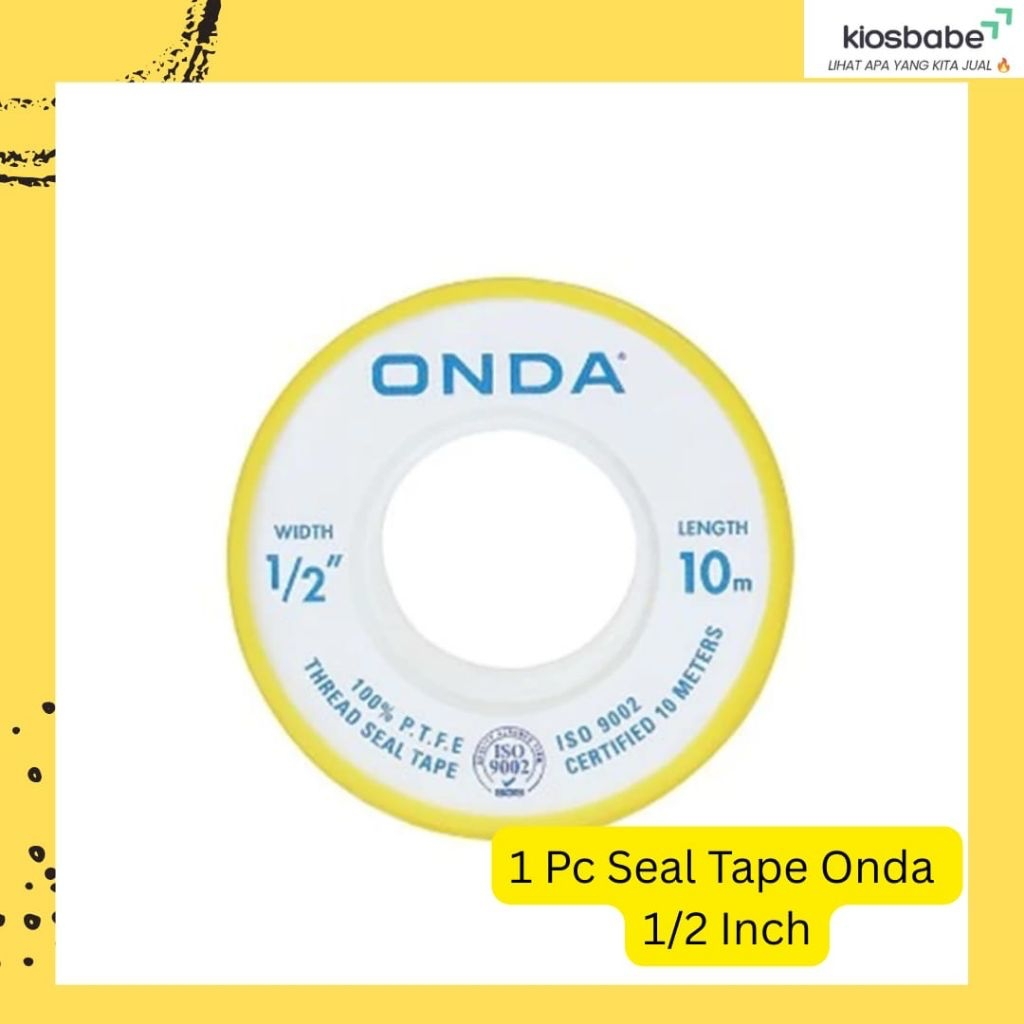Jual ONDA Seal Tape Seltip Isolasi Selotip Pipa Air PVC Bahan PTFE ...