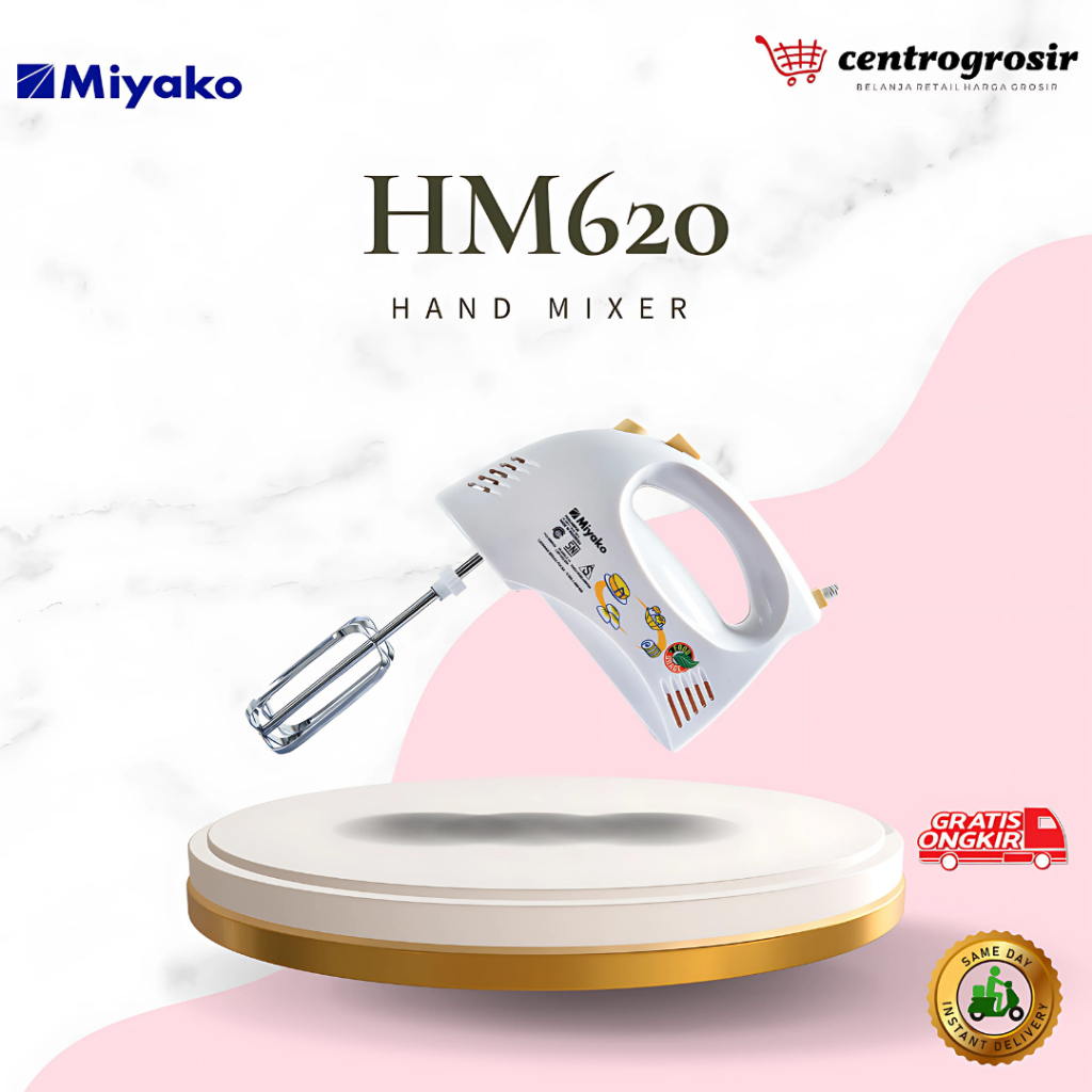 Jual Miyako HM620 Hand Mixer 190 Watt Mixer Tangan HM-620 | Shopee ...