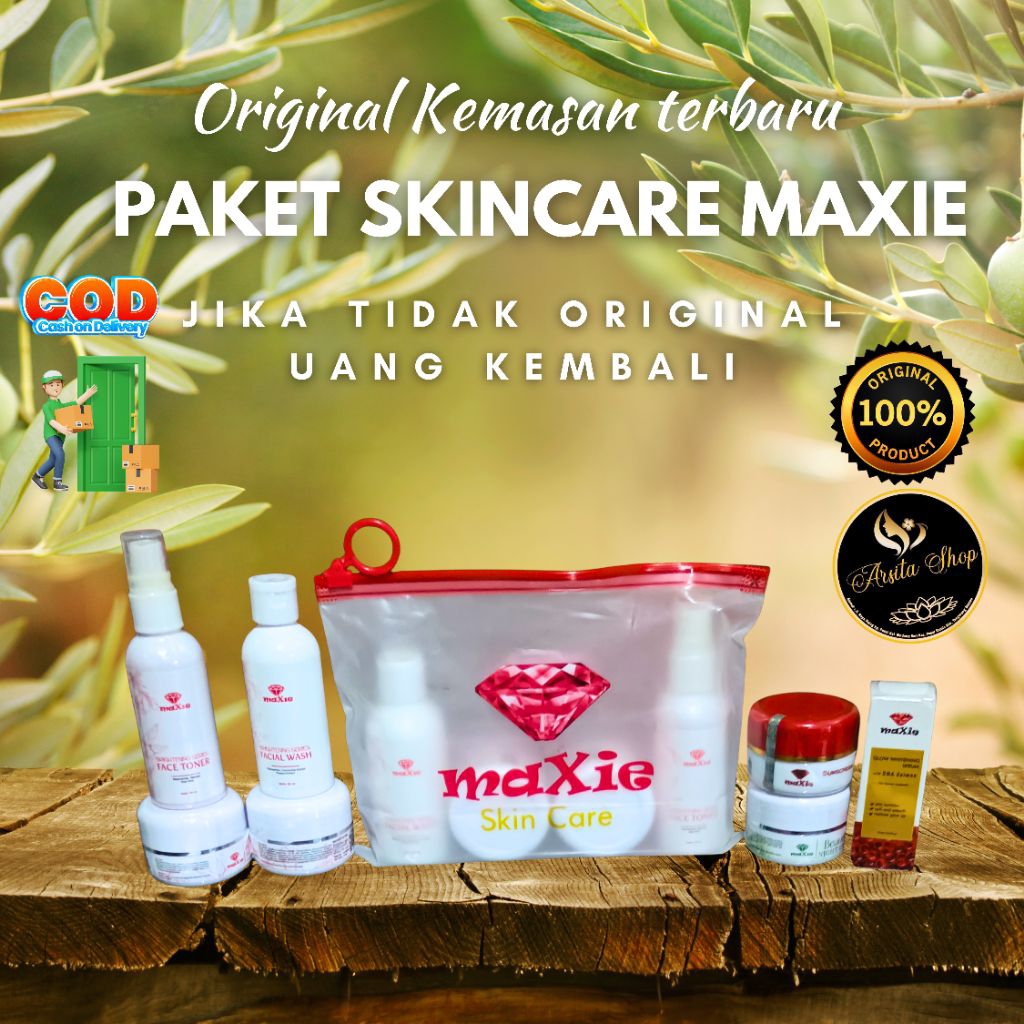 Jual MAXIE GLOW SKINCARE ORIGINAL 100%(FREE HADIAH) Ceram Glowing cream ...