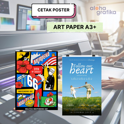 Jual Cetak Poster Custom Design Bebas A3+ Print 1/2 Sisi Kertas ...