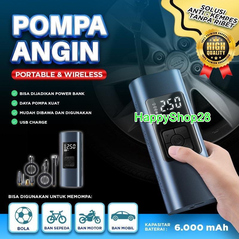 Jual Pompa Angin Portable Nirkabel / Wireless Portable Air Pump ...