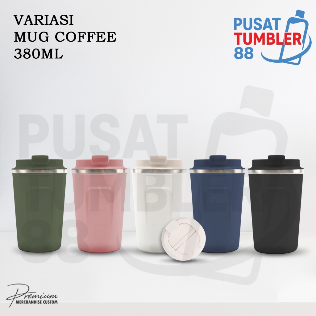 Jual Mug Coffee 380ml Tahan Panas Dingin 12 Jam Mug Kopi ANTI TUMPAH ...
