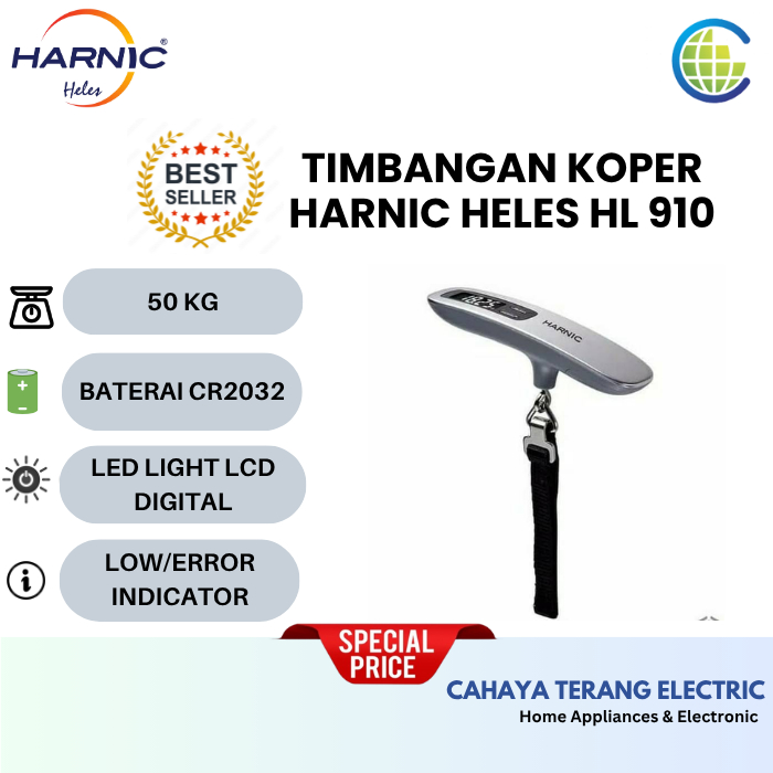 Jual HARNIC Heles Timbangan digital koper gantung HL910 HL 910 Portable ...