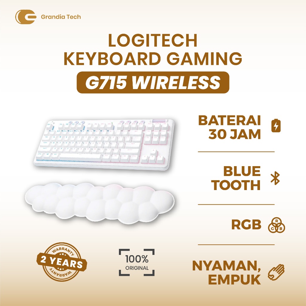 Jual Logitech G715 Keyboard Gaming Wireless Bluetooth Mechanical ...