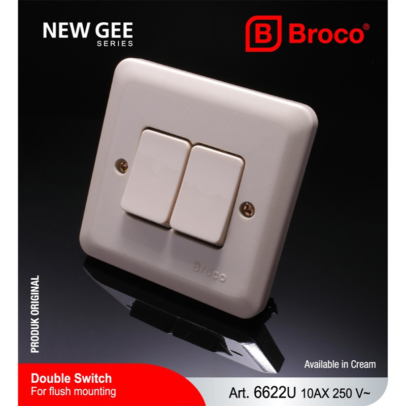 Jual Saklar Seri Double Ganda IB Inbow Broco New Gee 6622U | Shopee ...