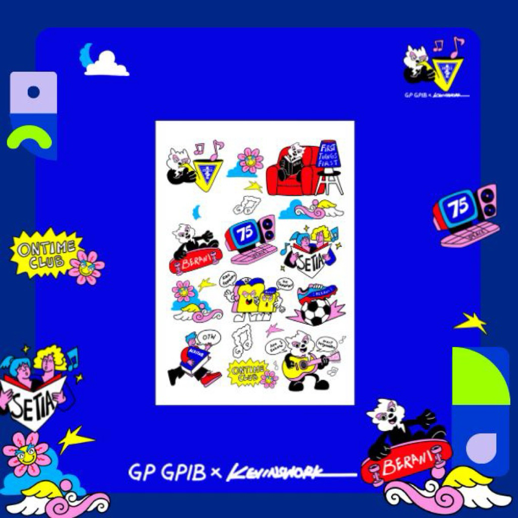 Jual Sticker Pack Spesial HUT ke-75 GP GPIB x Kevinswork (SP75 ...