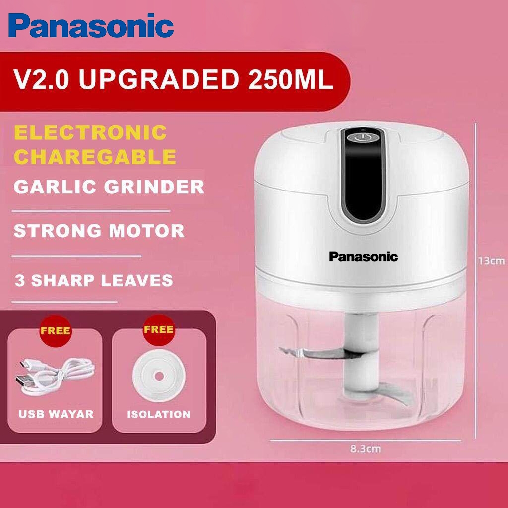 Jual Panasonic Portable wireless electric garlic beater kitchen food ...