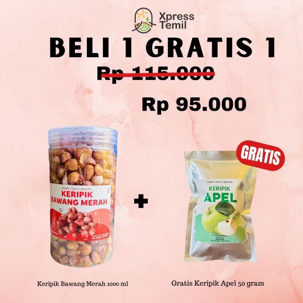 Jual Xpresstemil Keripik Bawang Merah 300ml 400ml 750ml 1000ml Kemasan ...