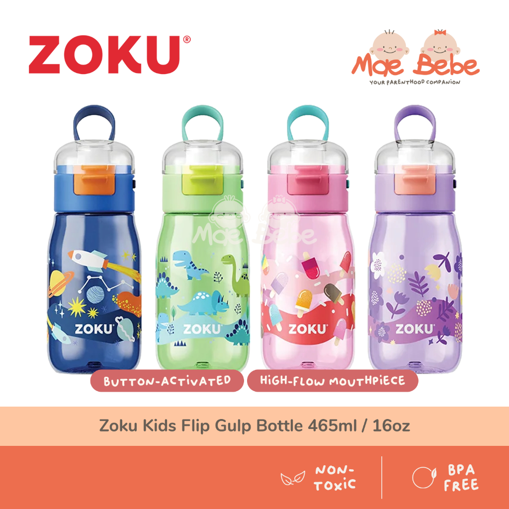 Jual Zoku Kids Flip Gulp Tritan Bottle Botol Minum Teguk Anak 5y ...