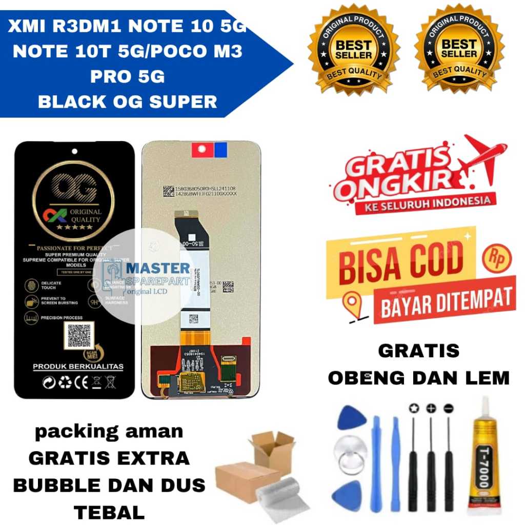 Jual LCD KOMPATIBEL UNTUK OG SUPER XMI REDMI NOTE 10 5G / NOTE 10T 5G ...