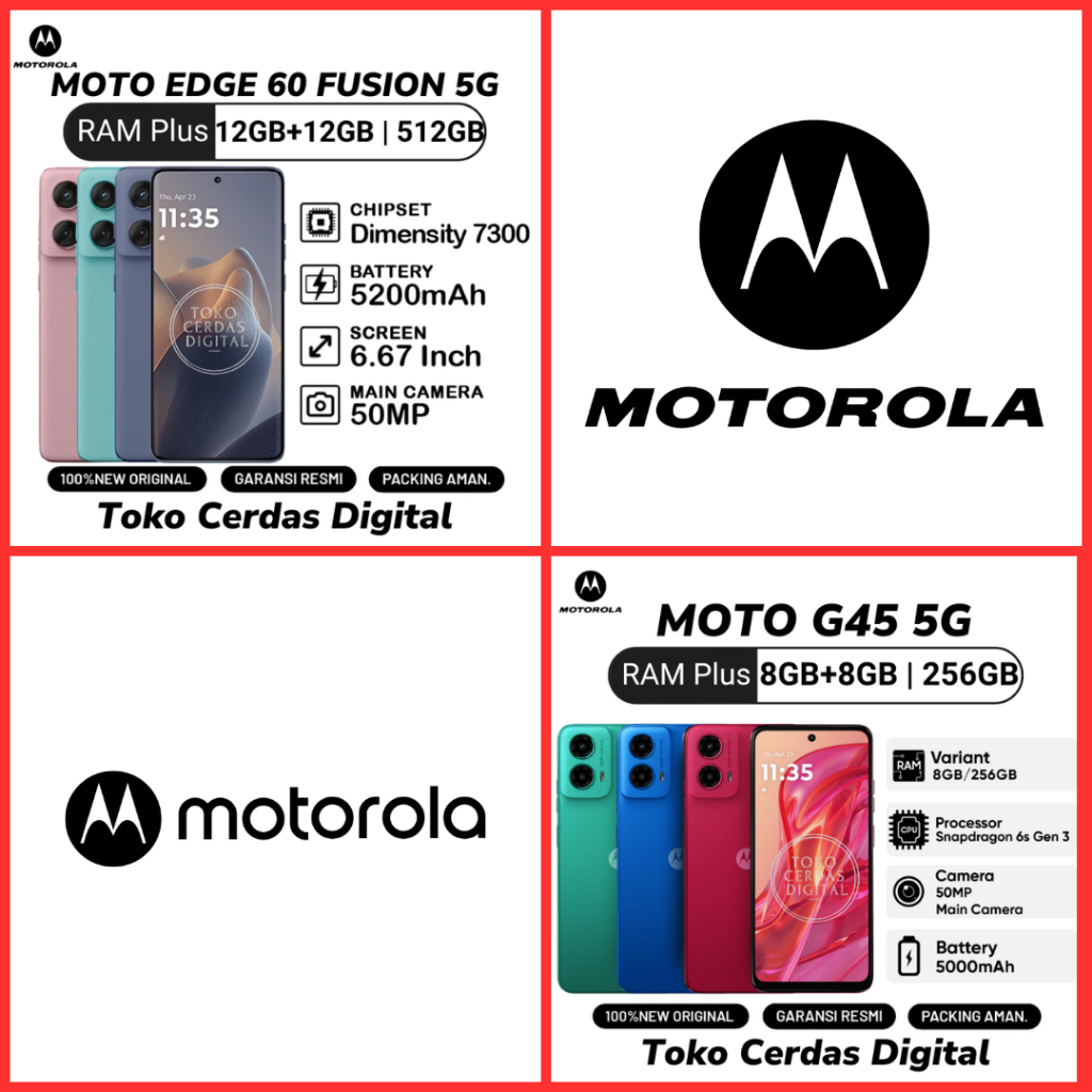 Jual Motorola Series | Moto Edge 60 Fusion 5G | Moto G45 5G Garansi Resmi 12 Bulan | Shopee ...