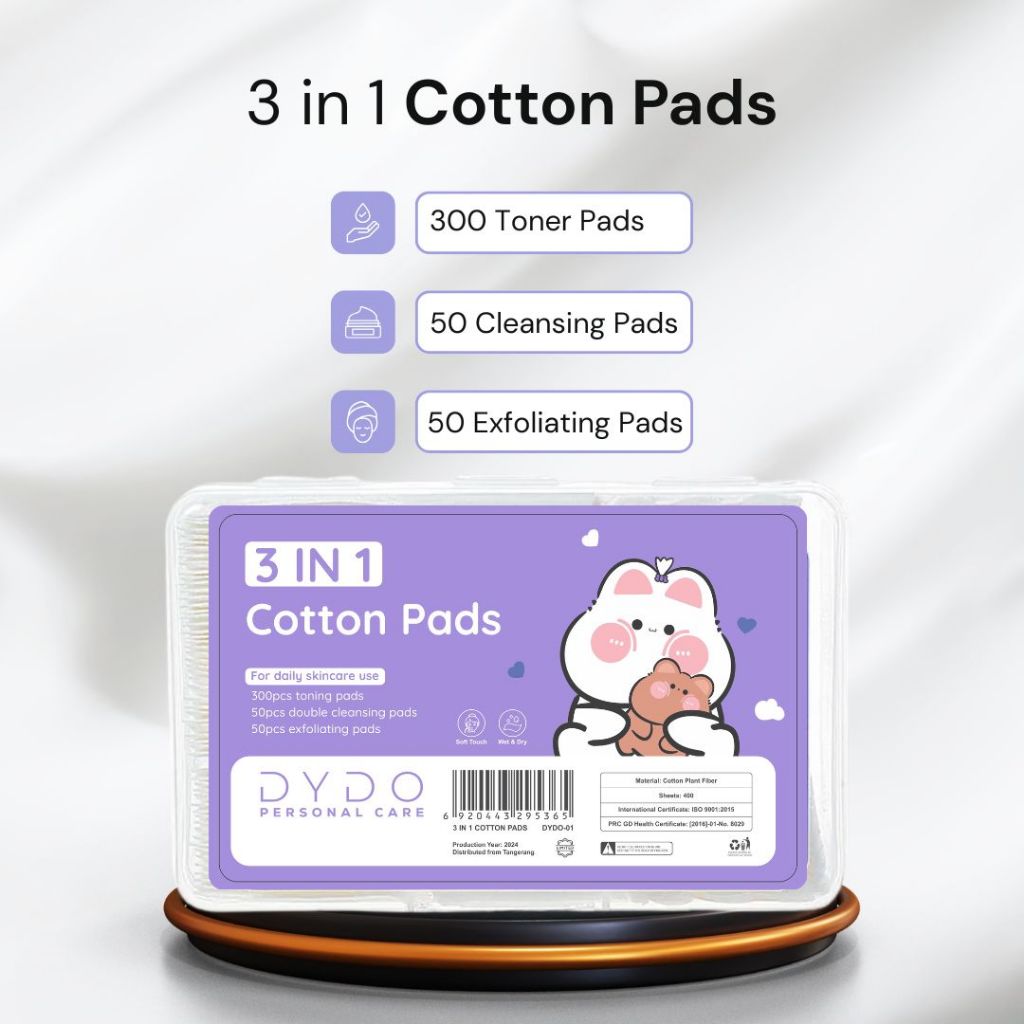 Jual Kapas Wajah 3in1 400lembar / Kapas Pembersih Makeup / Kapas CSM ...