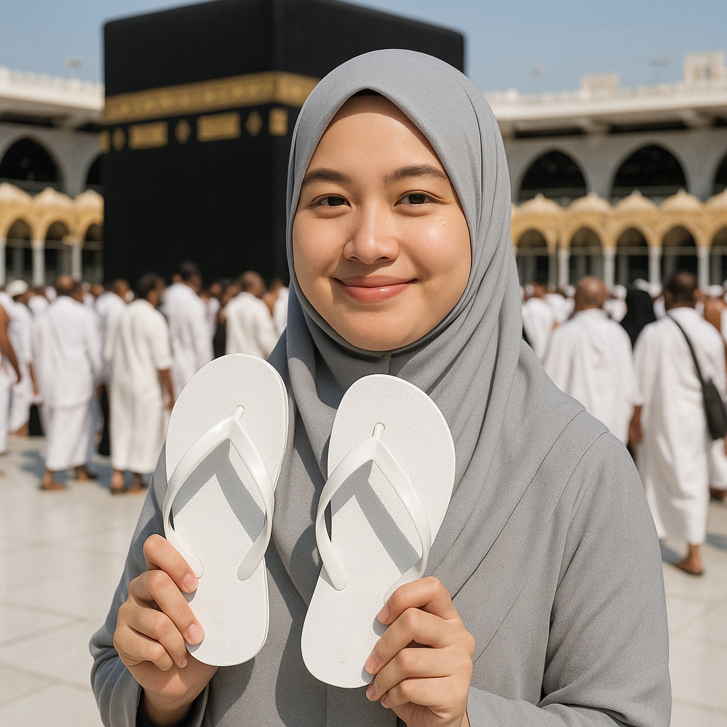 Jual Sandal Jepit Polos Putih Sandal Mesjid Mushola Umroh - Sandal ...