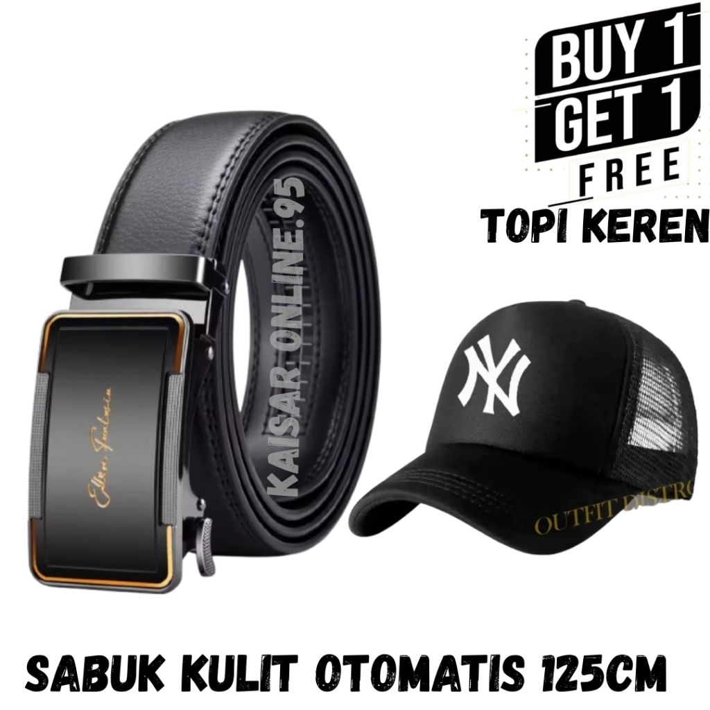 Jual FLASH SALE TERBARU-GRATIS TOPI HITAM Gesper Kulit Otomatis Pria ...
