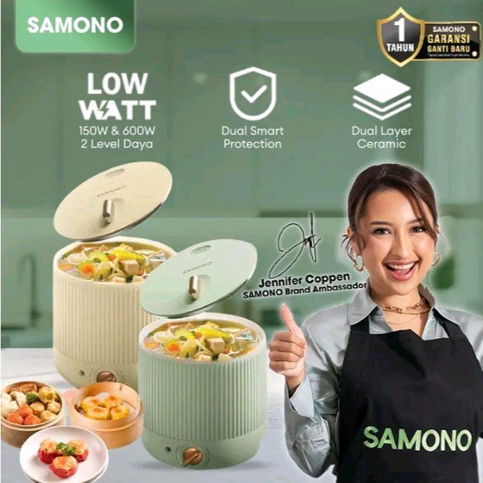 Jual SAMONO Panci Listrik Keramik Serbaguna Mini Slow Cooker Serbaguna ...