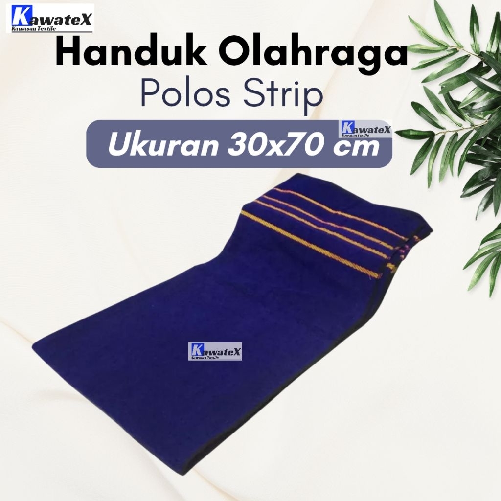 Jual handuk olahraga kecil polos strip ukuran 30x70cm | handuk wajah ...