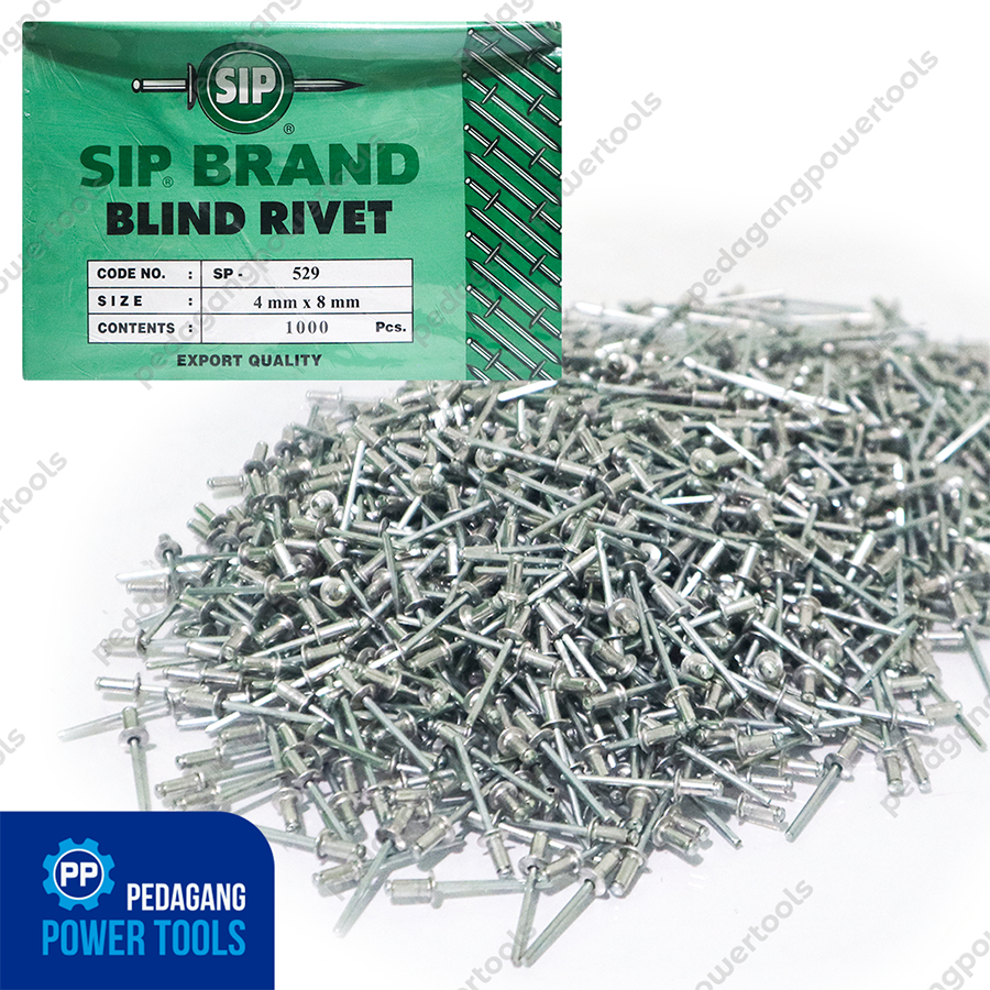 Jual SIP 529 PAKU RIVET 4 x 8 MM BLIND RIPET RIFET TEMBAK 1 PAK 1.000 ...
