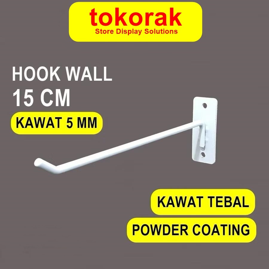 Jual HOOK WALL 15 CM KAWAT TEBAL CANTOLAN DISPLAY TEMBOK DINDING 15CM ...