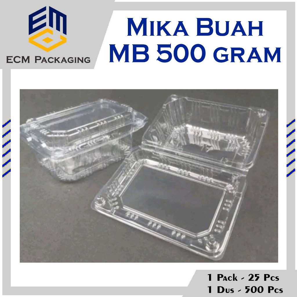 Jual MIKA PLASTIK BUAH STRAWBERRY | MIKA STROBERI | MB 500 25pcs ...