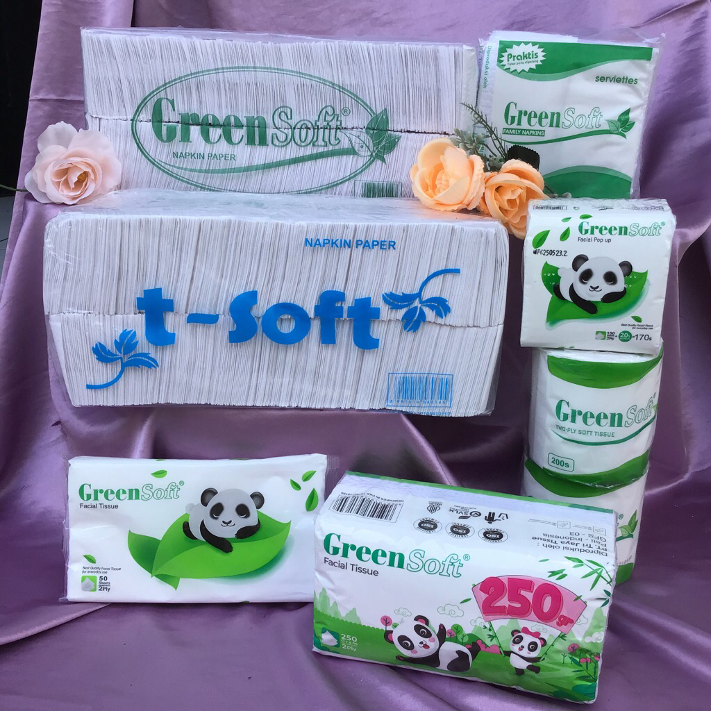 Jual PROMO MURAH HARGA PABRIK TISSUE Tisu / Tissue Makan T-Soft Belah ...