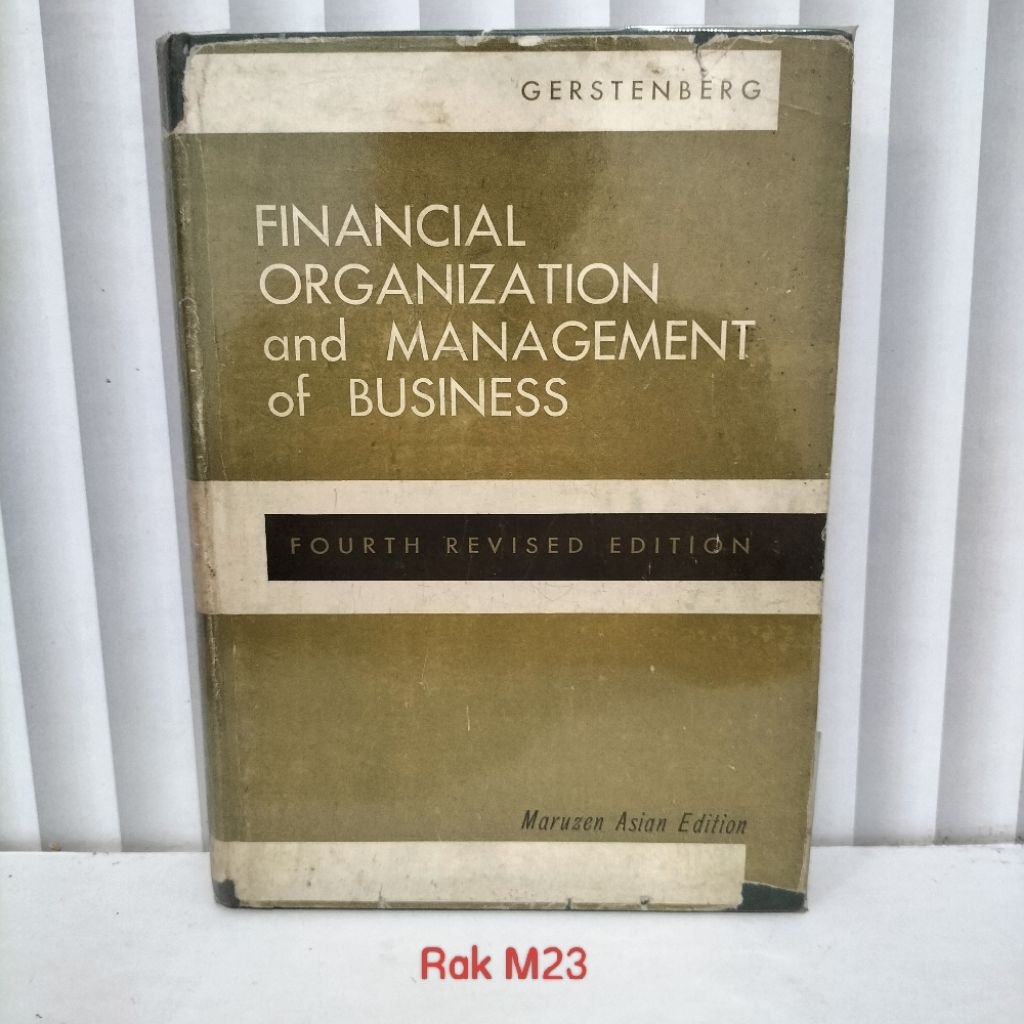 Jual Buku FINANCIAL ORGANIZATION AND MANAGEMENT OF BUSINESS / MARUZEN ...