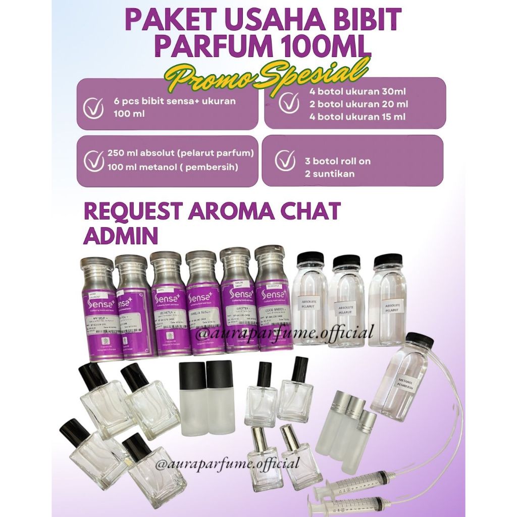 Jual PAKET USAHA PARFUM (6 BIBIT PARFUM 100 ML+4 BOTOL 30 ML+ 2 BOTOL ...