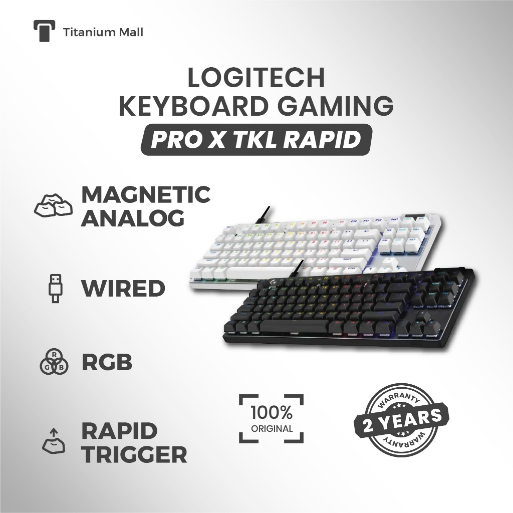 Jual Keyboard Logitech Gaming PRO X Rapid - Desain Tenkeyless, Mode ...