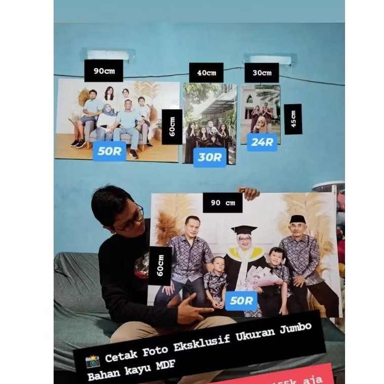 Jual CETAK FOTO UKURAN JUMBO - HAMPIR 1 METER! | Shopee Indonesia