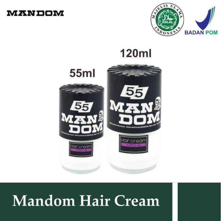 Jual Mandom hair cream 55 kaca ukuran 55 ml dan 120 ml | Shopee Indonesia