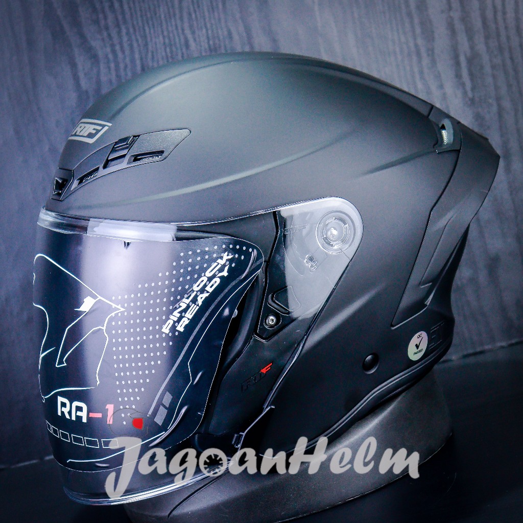 Jual RTF HELM RTF RA 1 | PLAIN BLACK DOFF | RTF RA1 SINGLE VISOR WITH ...