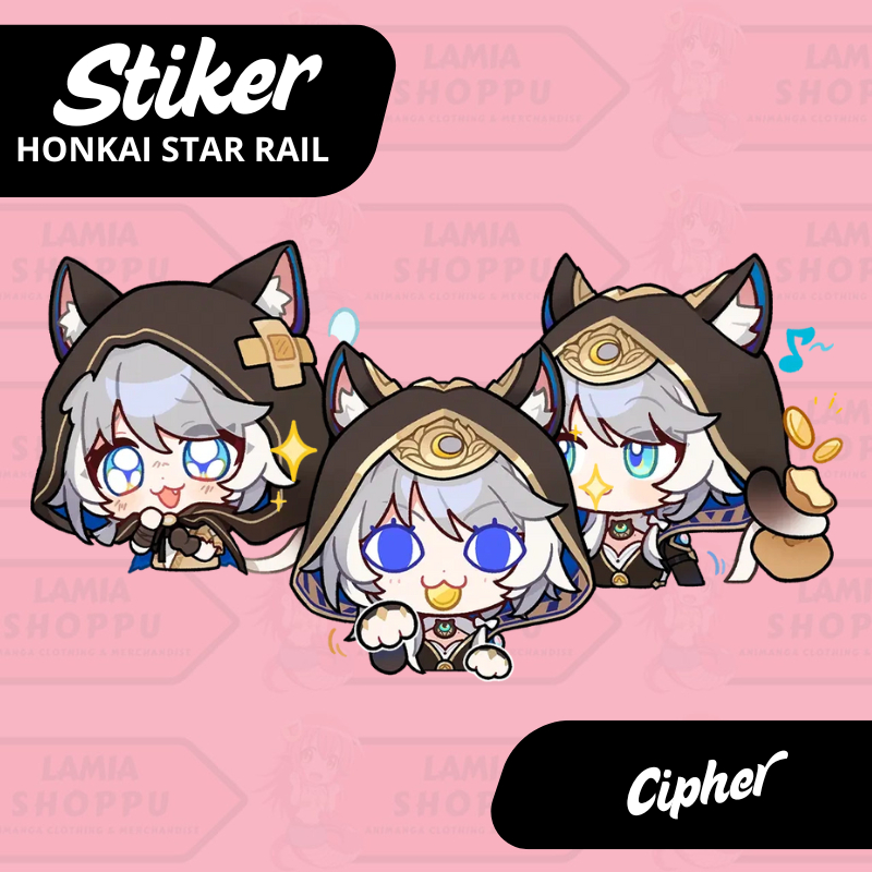 Jual Stiker Honkai Star Rail Cipher | Sticker Cipher HSR | Stiker Vinyl ...