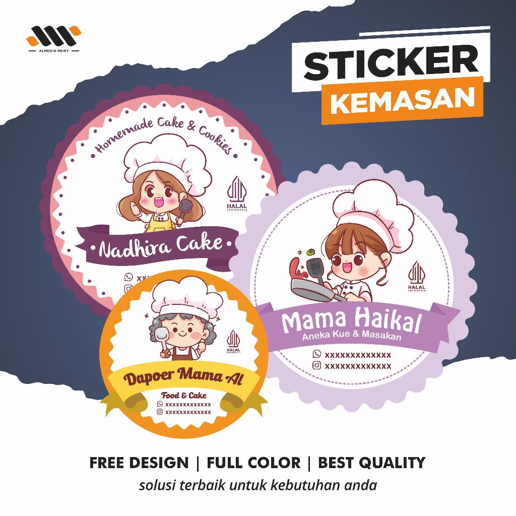 Jual Cetak Stiker Cromo / Label Sticker Produk Kemasan / Label Makanan ...