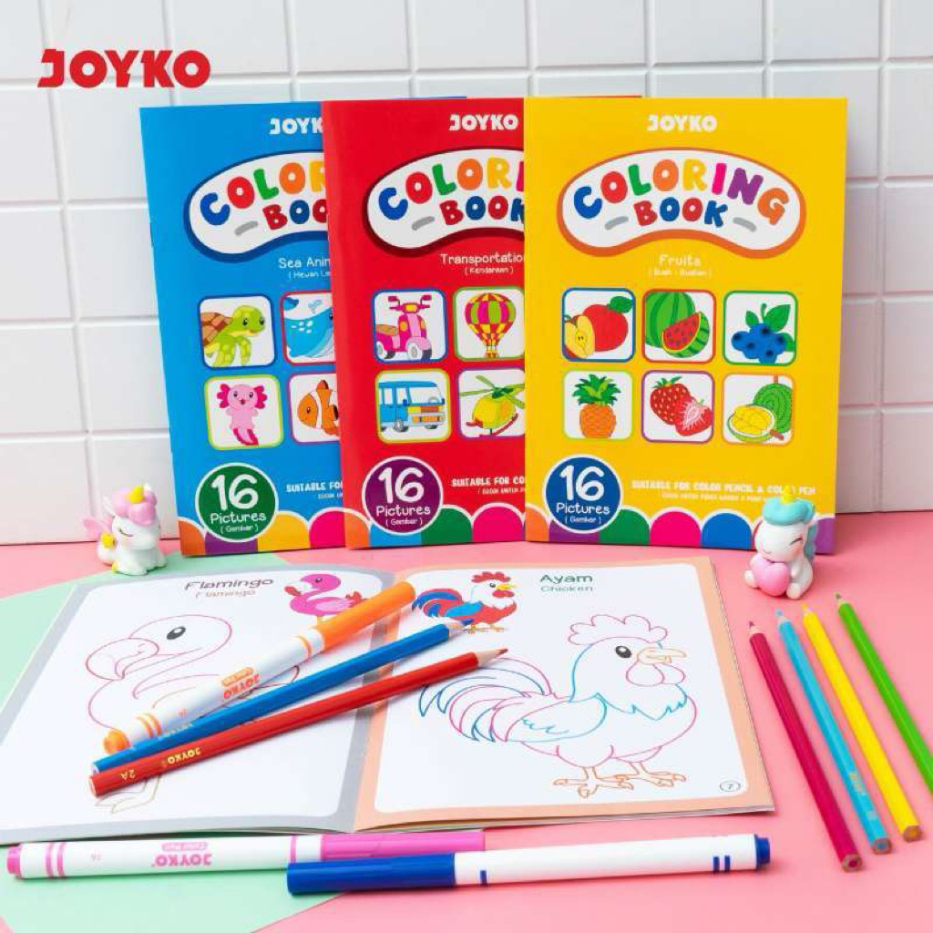 Jual Coloring Book JOYKO CLBK 3501 dan 3503 | Buku Mewarnai | Shopee ...