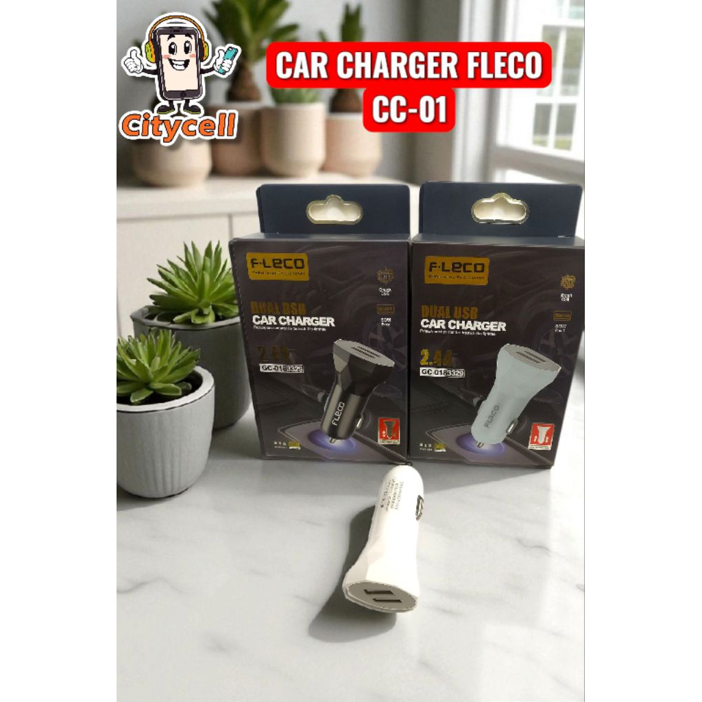 Jual Saver Mobil Fleco 2usb 2.1a CC-01 F-65pro Casan Mobil Fleco Multi ...