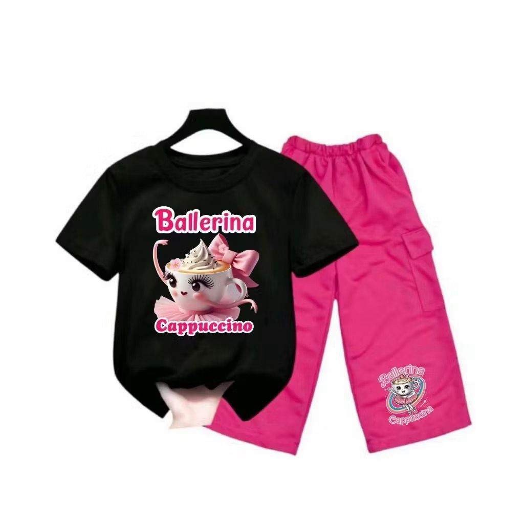 Jual Setelan Baju Kaos dan Cargo BALLERINA CAPPUCINA Anak Perempuan ...