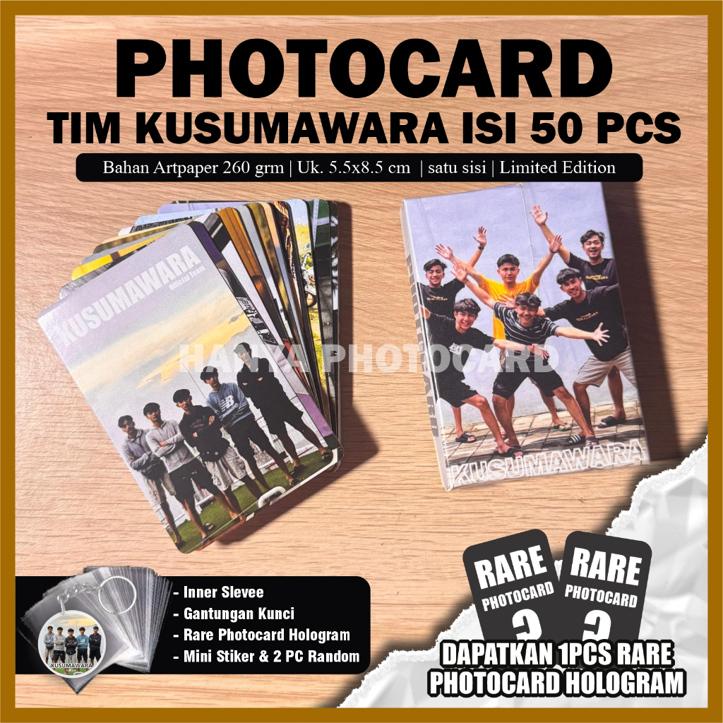 Jual " Photocard Tim Kusumawara Isi 50 Pcs (Free Gantungan Kunci dan ...
