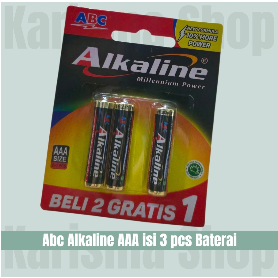 Jual ABC ALKALINE AAA ISI 3(TIGA)PCS ORIGINAL PRODUCT / Batre Alkalin ...