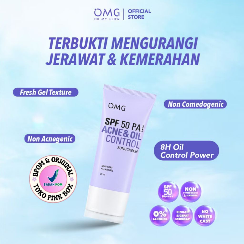 Jual NEW! OMG Acne & Oil Control UV Barrier Sunscreen SPF50 PA ...