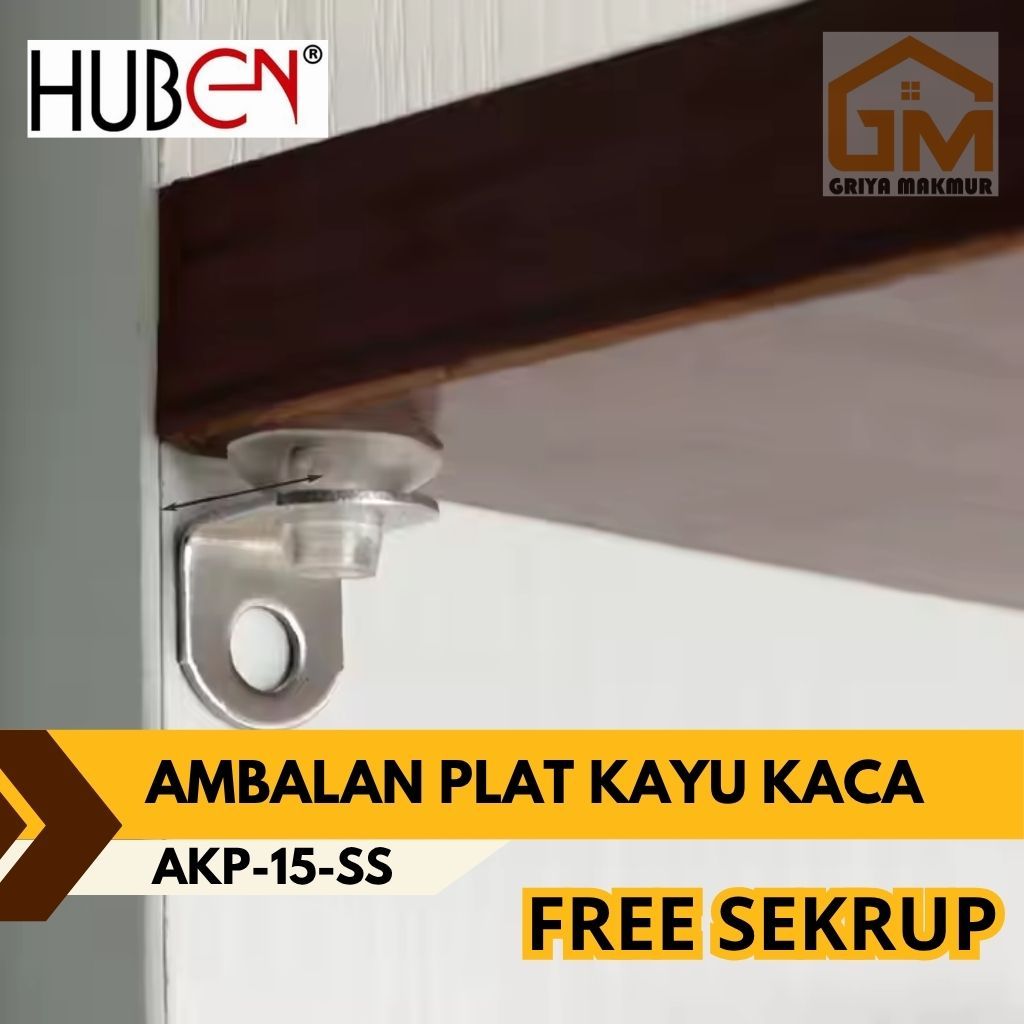 Jual Huben AKP-15-SS Ambalan Kaca Plat Ambalan Kayu Kaca | Shopee Indonesia
