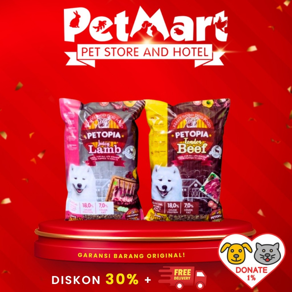Jual Makanan Anjing Petopia Lamb / Petopia Beef / Dog Food 800gr ...